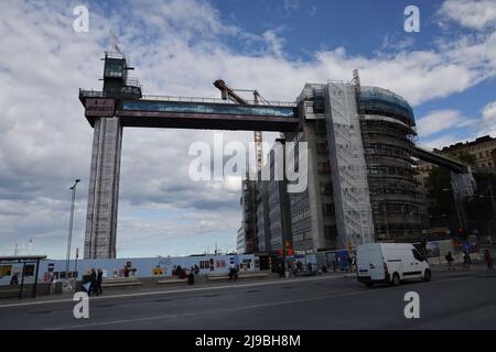 Katarina lift (Katarinahissen), connecting Slussen and Södermalm, in ...