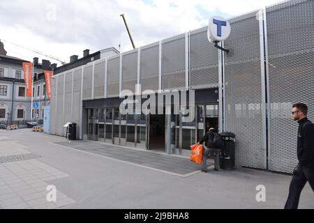 Slussen Tunnelbana station in Stockholm, Sweden, opened in 1950 as part ...