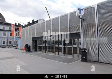 Slussen Tunnelbana station in Stockholm, Sweden, opened in 1950 as part ...