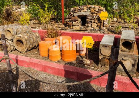 Different types of bee hives in display Stock Photo - Alamy