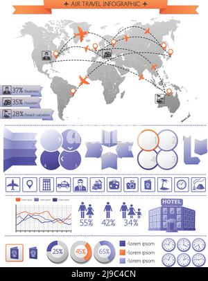 Travel Summer Diagram Chart. Infographics Colorful Illustration for a ...