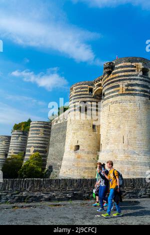 Angers, France, Historic Monuments,, French Castle Stock Photo - Alamy