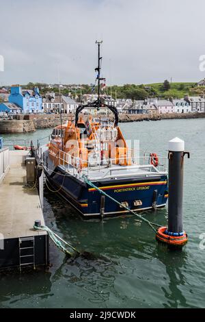 The RNLI lifeboat at Picturesque Portpatrick on the westcoast of the ...