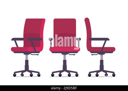 Office chair in various points of view. Furniture for office Interior ...