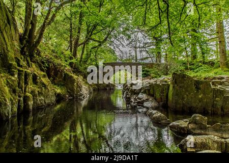 River Esk from Trough House Bridge in Eskdale, Cumbria, UK Stock Photo ...