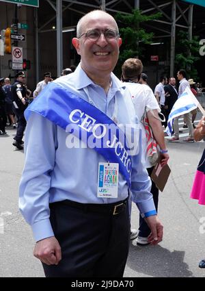 Melinda Katz, Gideon Taylor during the 2022 Israel Day Parade, held ...