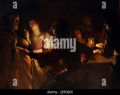 The Denial of Saint Peter, painting by Gerard Seghers. This painting ...