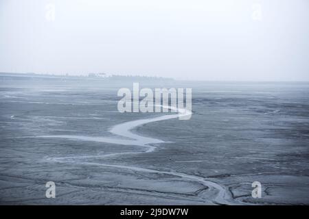 The beautiful and curious tidal mud flat Stock Photo - Alamy