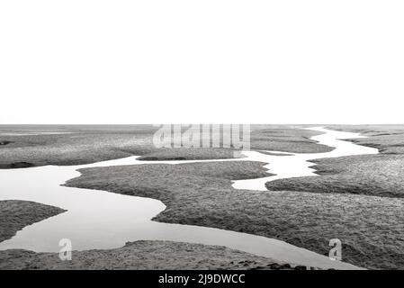 The beautiful and curious tidal mud flat Stock Photo - Alamy