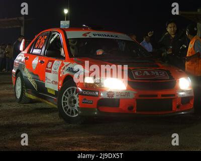 Car racing at the starting line and promotional Super Prime of the ...