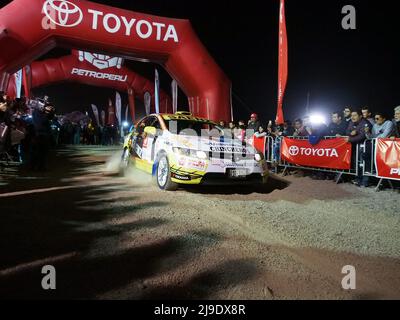 Car racing at the starting line and promotional Super Prime of the ...