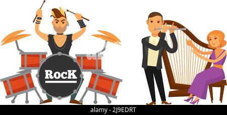 Classic and rock music styles, concerts stage Stock Vector Image & Art ...