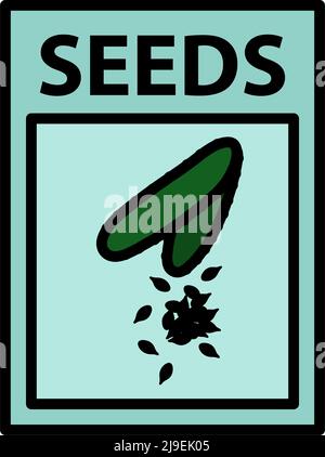 Seed Pack Icon. Editable Bold Outline With Color Fill Design. Vector ...