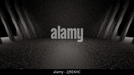 Glowing Cyber Alien Room Cyberpunk Effect Light Brown Colors Display ...