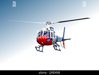 Ambulance Helicopter. Vector 3d illustration Stock Vector Image & Art ...
