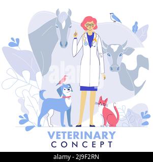 Professional Modern Woman and Pet Dog Silhouette Interaction Vector ...