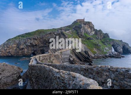 Bakio, Spain - 3 May, 2022: view of the church of San Juan de ...