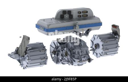 Car chassis with engine on white isolate. 3d rendering Stock Photo - Alamy