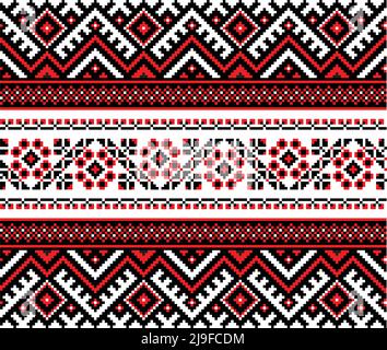 Famous Ukrainian folk seamless pattern design. Ethnic tradininal ...