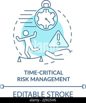 Time-critical risk management blue gradient concept icon Stock Vector ...