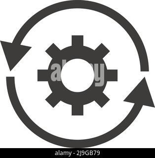 arrow cog machine industrial logo vector Stock Vector Image & Art - Alamy