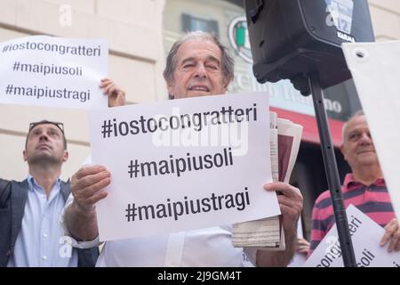 Rome, Italy. 23rd May, 2022. Italian journalist Giovanni Minoli during ...