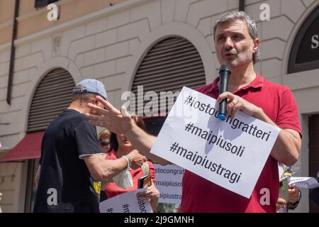 Rome, Italy. 23rd May, 2022. Italian journalist Giovanni Minoli during ...