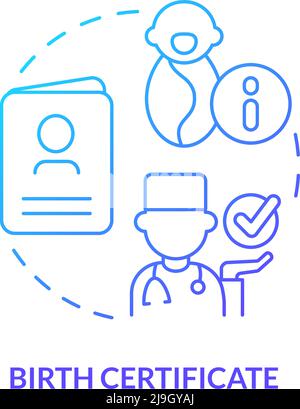 Get birth certificate for a newborn abstract concept vector ...