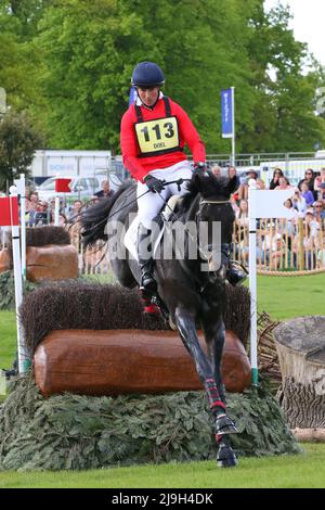 David Doel of Great Britain with Galileo Nieuwmoed during the dressage ...
