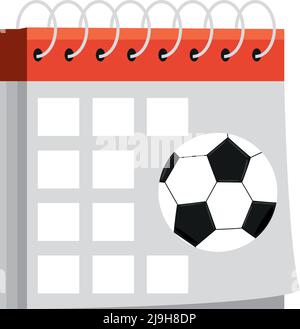 Football calendar reminder, Soccer Schedule logo design. Sport calendar ...