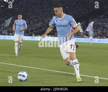 Adam Marušic of SS Lazio play the ball during Parma Calcio vs SS Lazio ...