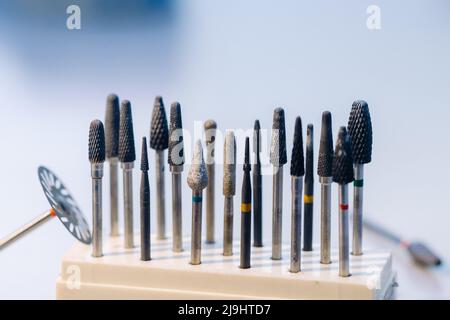 Grinding tools and drills for dental technicians Stock Photo - Alamy
