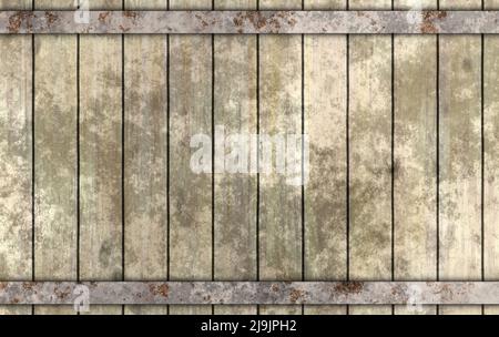 wood barrel with metal straps Stock Photo - Alamy