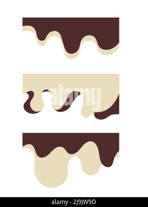 liquid chocolate background, template for banner design Stock Vector ...