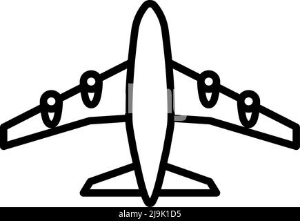 Airplane Takeoff Icon. Editable Bold Outline With Color Fill Design ...