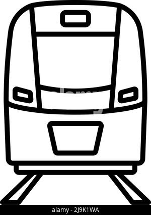 Train Icon. Bold outline design with editable stroke width. Vector ...
