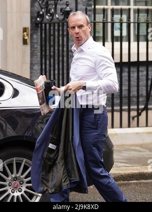 Justice Minister and Deputy Prime Minister Dominic Raab arrives at BBC ...
