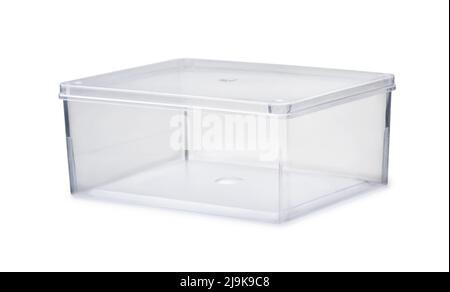 New empty plastic lunch box on a wooden background Stock Photo - Alamy