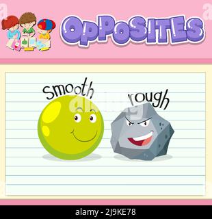 Opposite words for smooth and rough illustration Stock Vector Image ...
