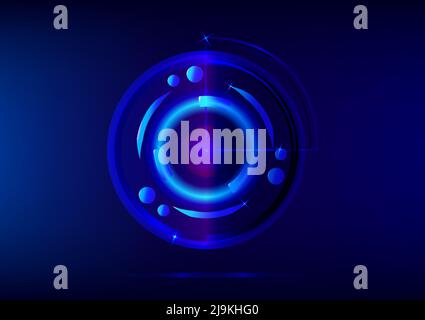 Vector HiTech Element - Technology Round Diagram Concept - Vector ...