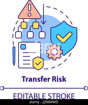 risk assessment and reduction color icon vector illustration Stock ...