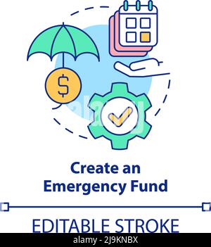 Create emergency fund concept icon Stock Vector Image & Art - Alamy