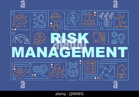 Risk management word concepts blue banner Stock Vector Image & Art - Alamy