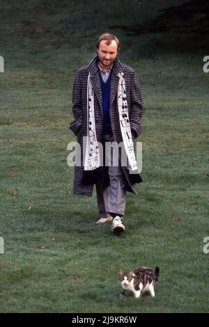 Phil Collins of British Progressive rock band Genesis on stage in ...