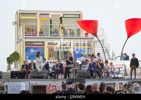 The sister of Judge Giovanni Falcone, Maria, at the Falcone Tree on the ...