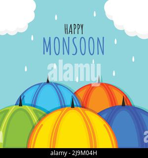 happy monsoon design Stock Vector Image & Art - Alamy