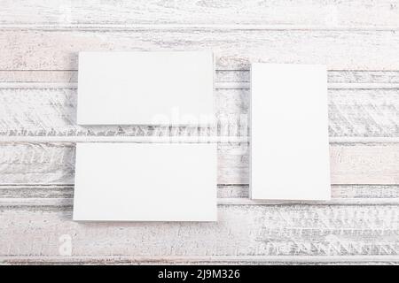 Business cards blank mock up on wooden background mock up for design ...