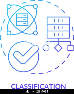 Data classification blue gradient concept icon Stock Vector Image & Art ...