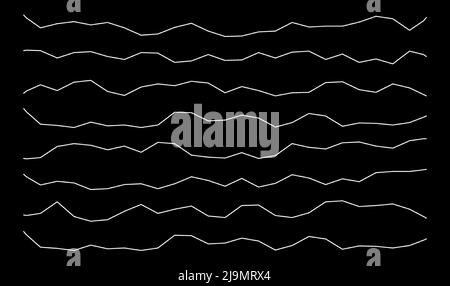 Wavy, zig-zag lines, stripes design element. Stock vector illustration ...