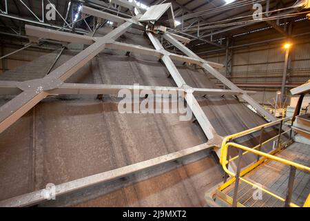 Awaiting the Next Load: The Empty Copper Stockpile Warehouse Stock ...